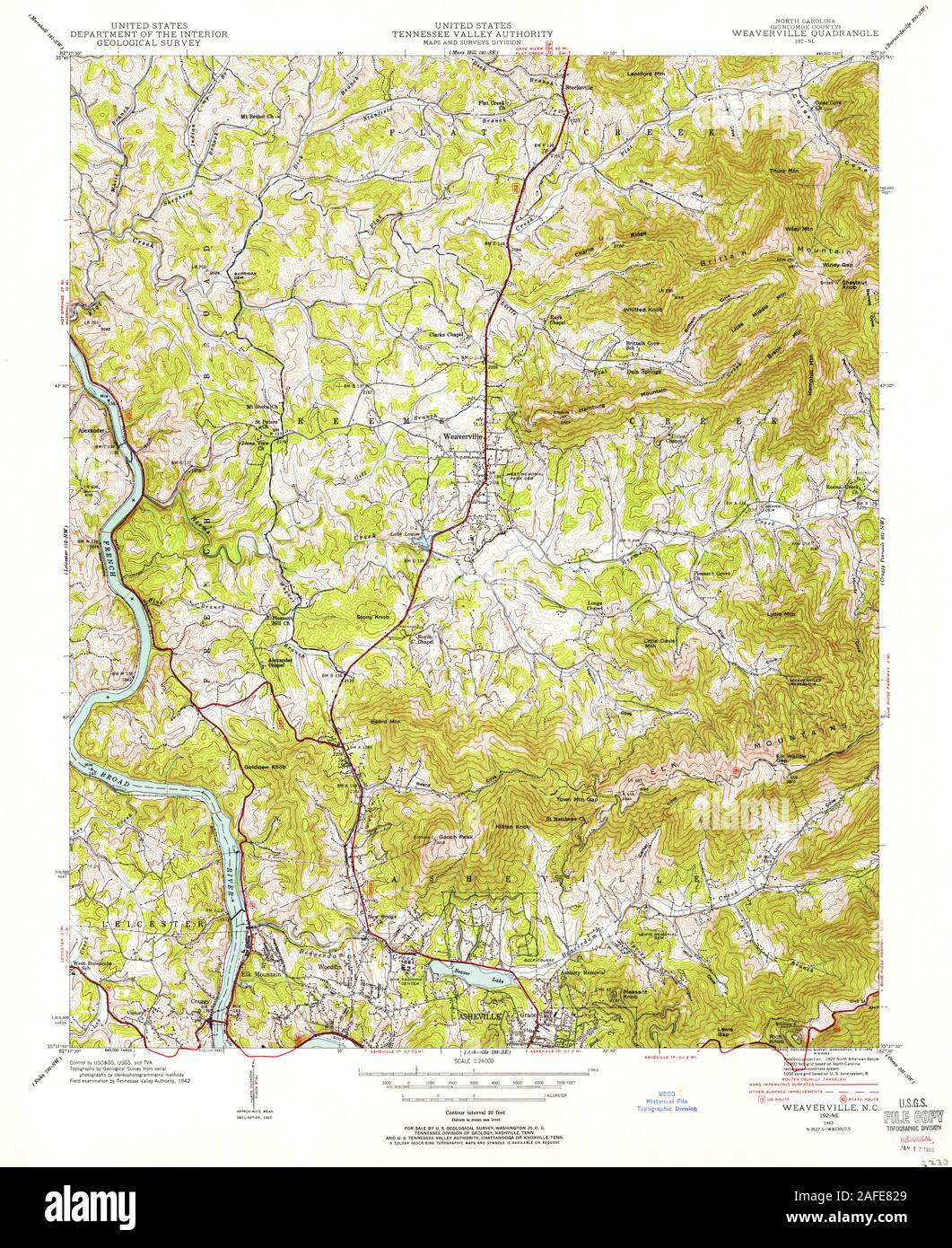 Weaverville map hi-res stock photography and images - Alamy
