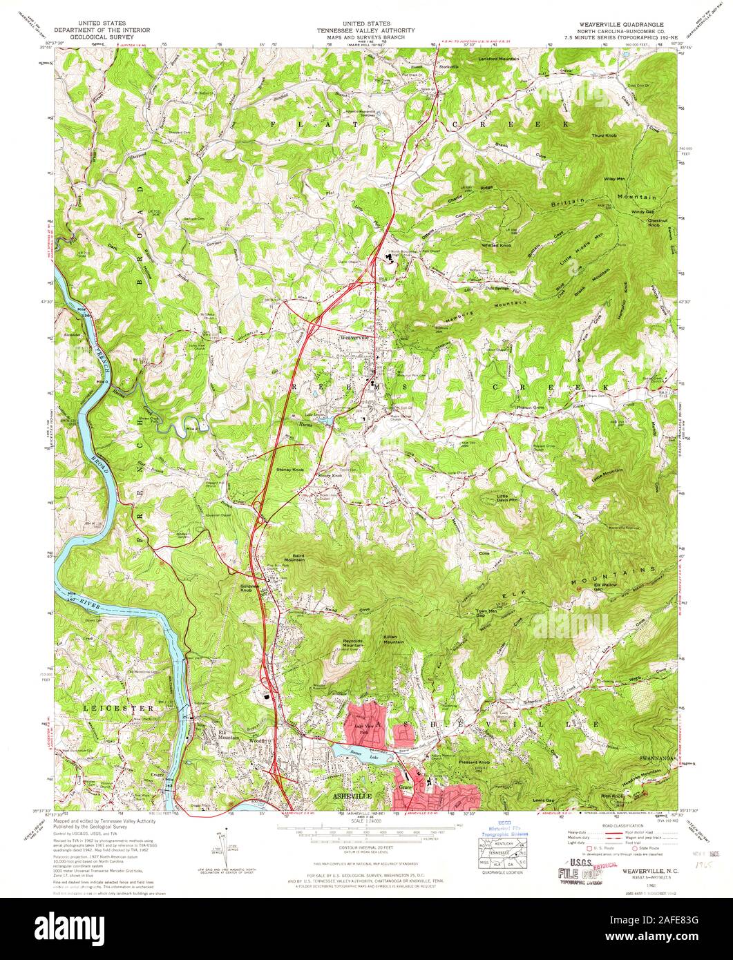 Weaverville map hi-res stock photography and images - Alamy
