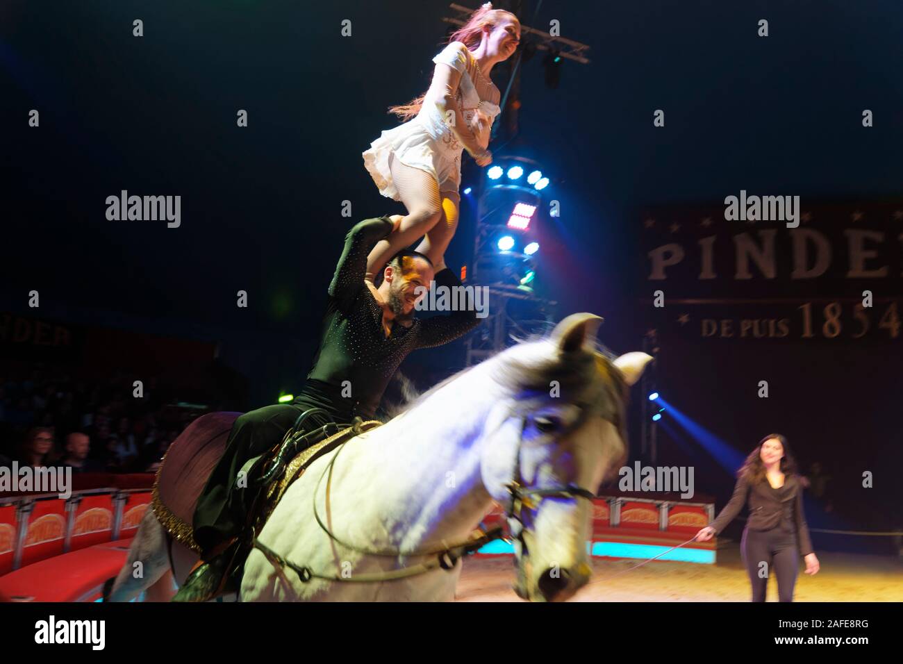 Paris, France. 14th Dec, 2019. Duo FanThom (equestrian aerobatics ...