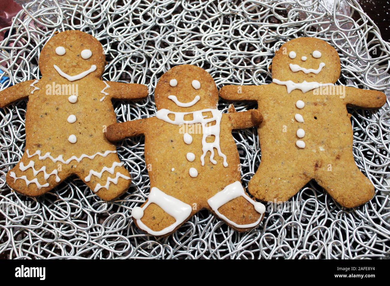 Christmas Gingerbread Men Stock Photo - Alamy