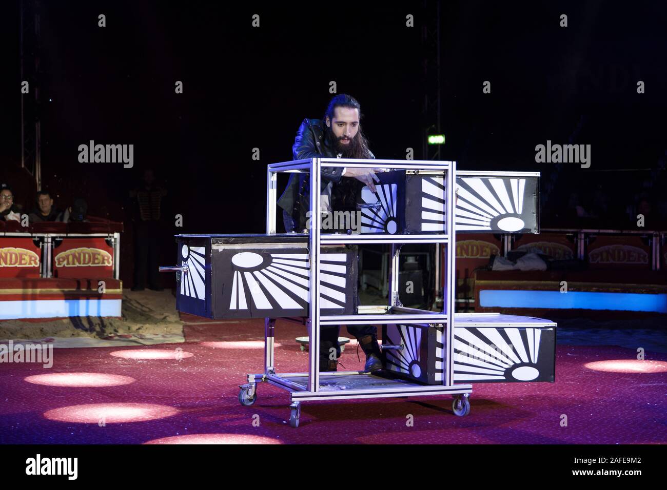 Paris, France. 14th Dec, 2019. Magician Guillaume Dottin performs ...