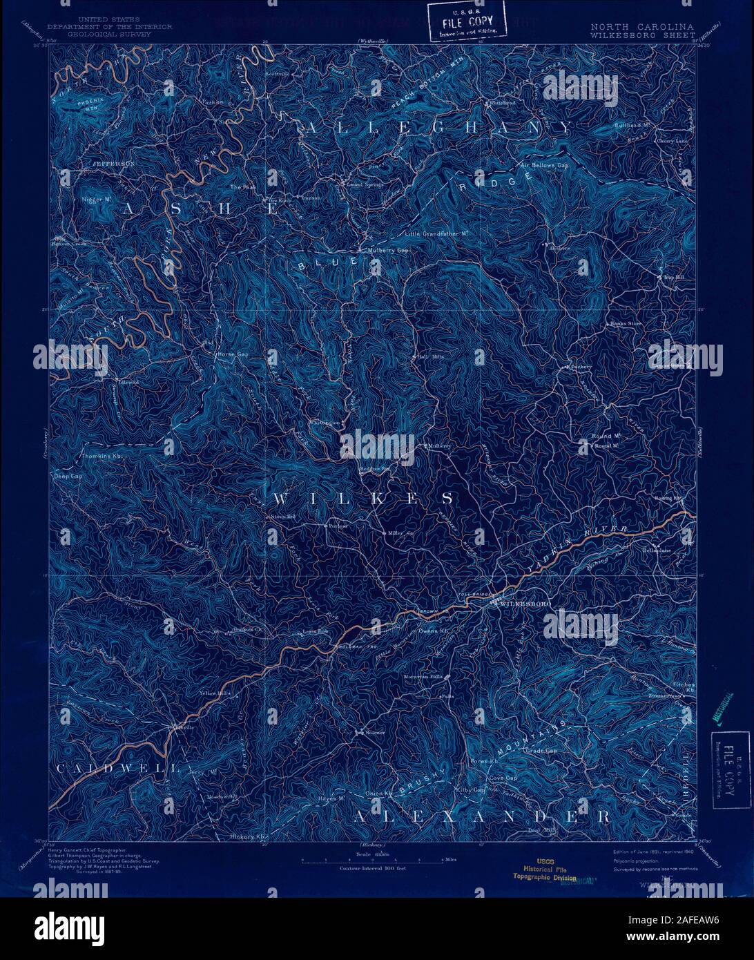 Map of north wilkesboro hi-res stock photography and images - Alamy