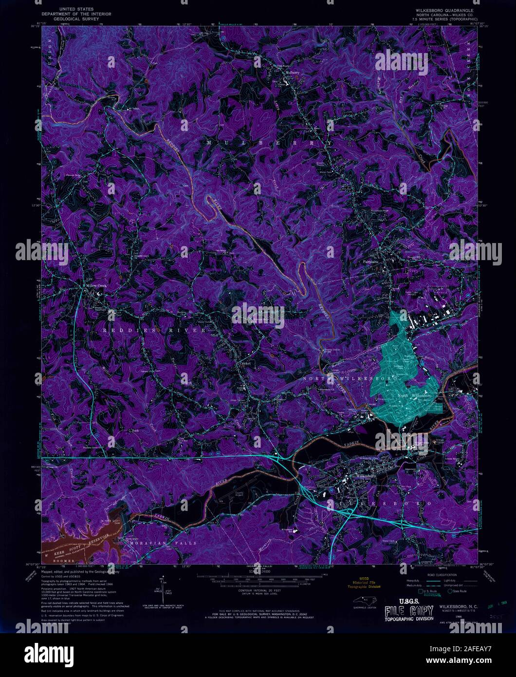 Map of north wilkesboro hi-res stock photography and images - Alamy