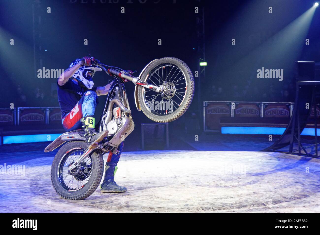 Paris, France. 14th Dec, 2019. Ride the World (motorbike & BMX) perform ...
