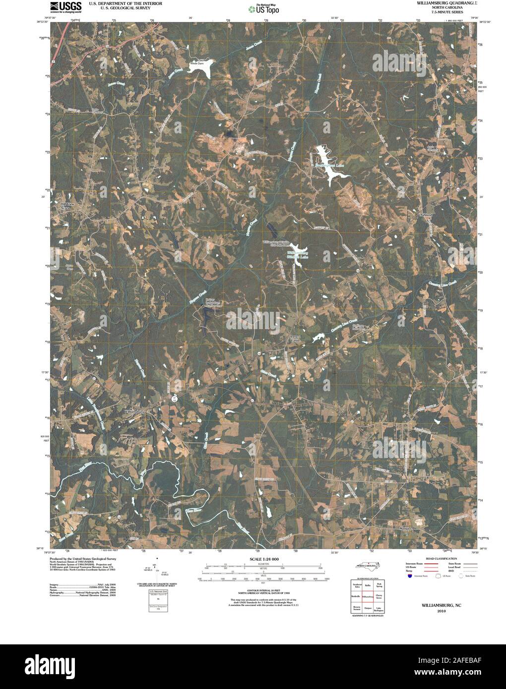 USGS TOPO Map North Carolina NC Williamsburg 20100908 TM Restoration ...