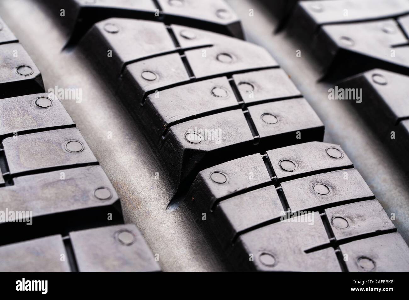 road tread protector all-season summer tire. close up. the tread blocks ...