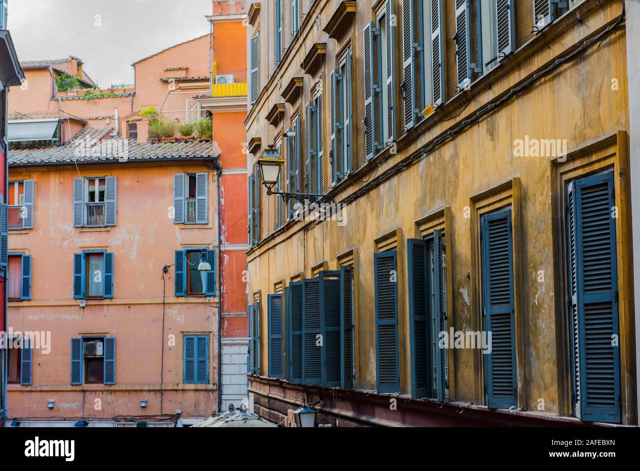 Old architecture and colorful landscape in Rome Stock Photo - Alamy