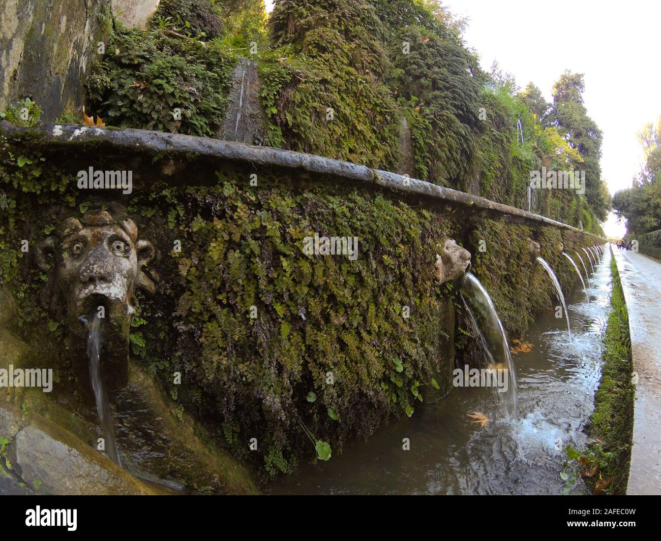 The Hundred Fountains (Cento Fontane) in the beautiful gardens of Villa ...