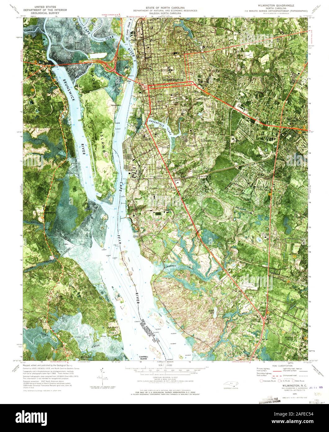 Wilmington North Carolina Map Hi Res Stock Photography And Images Alamy