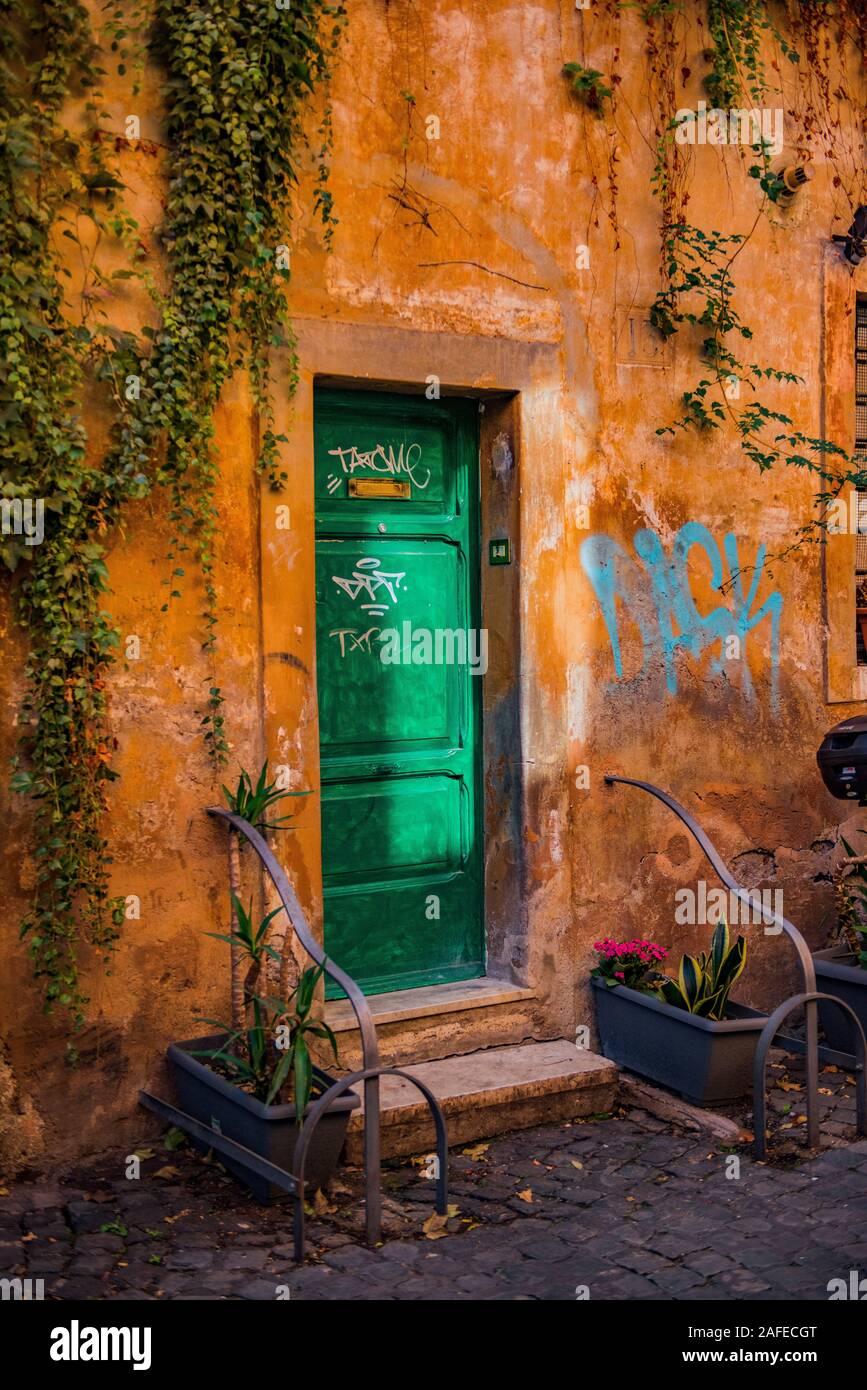 Old architecture and colorful landscape in Rome Stock Photo - Alamy