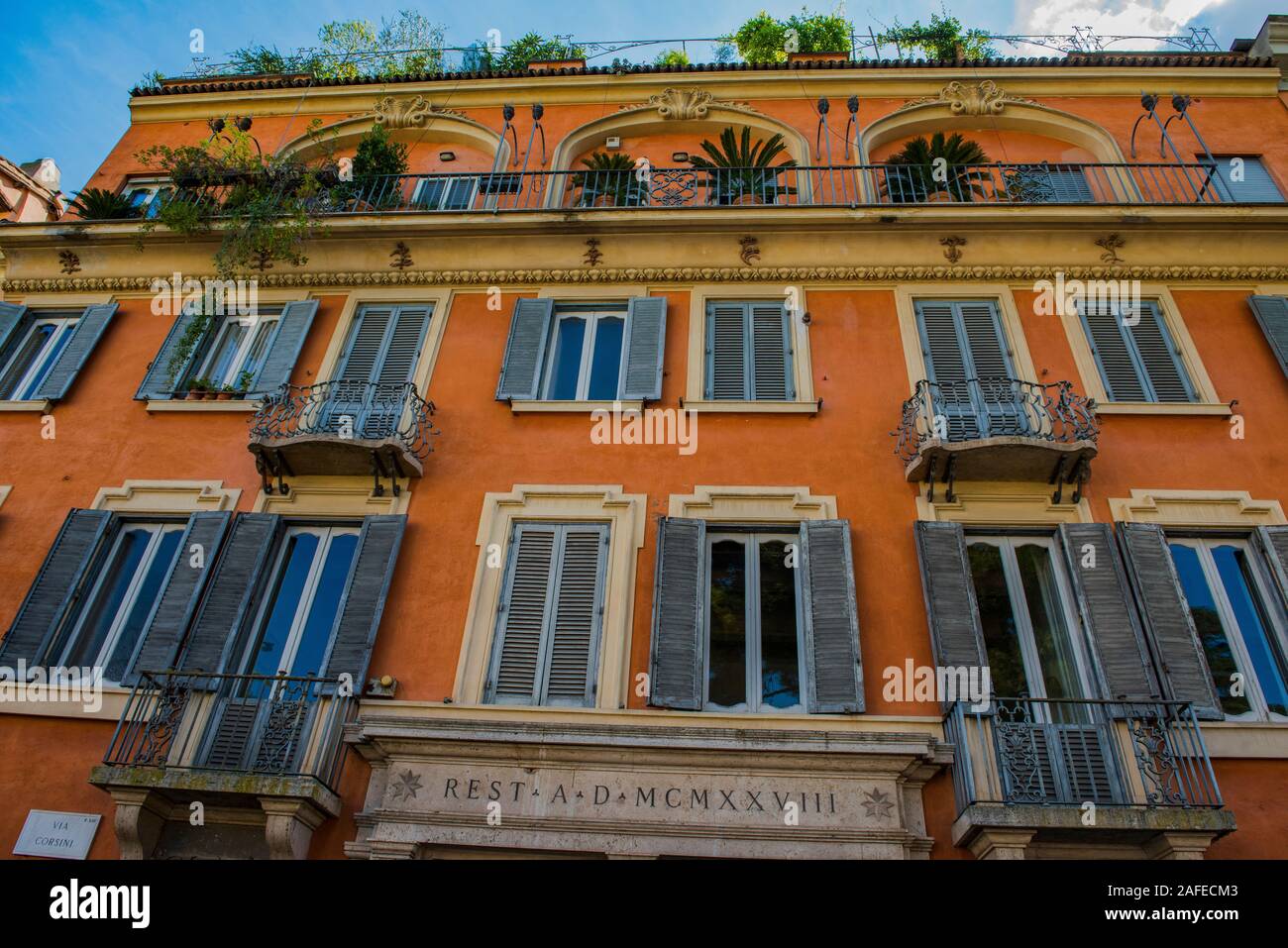 Old architecture and colorful landscape in Rome Stock Photo - Alamy