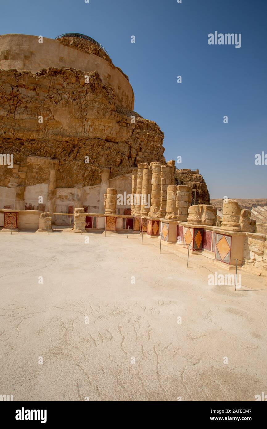 The Northern Palace at Masada national park, Israel Stock Photo - Alamy