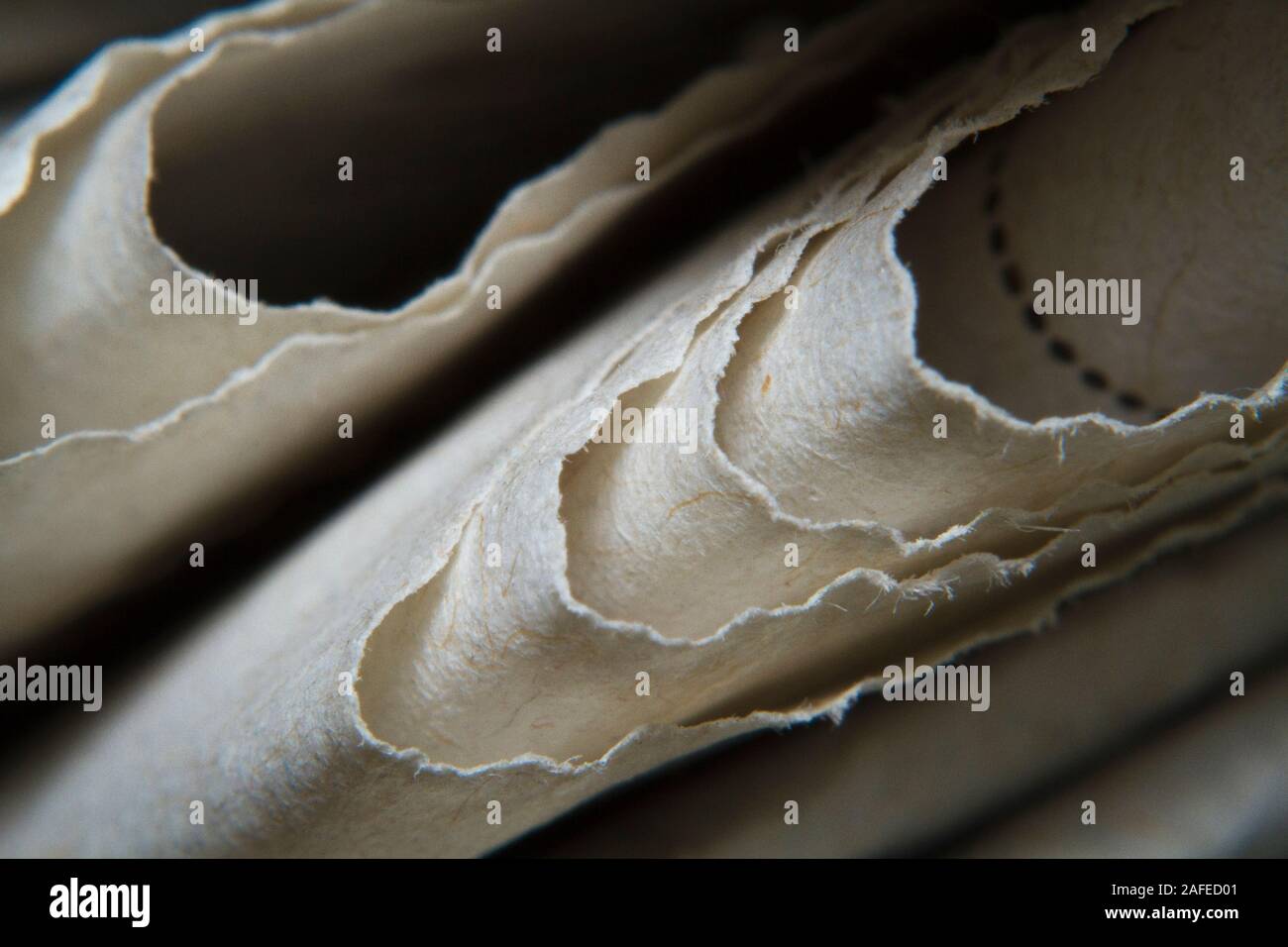 Macro shots folded a newspaper closeup picture Stock Photo - Alamy