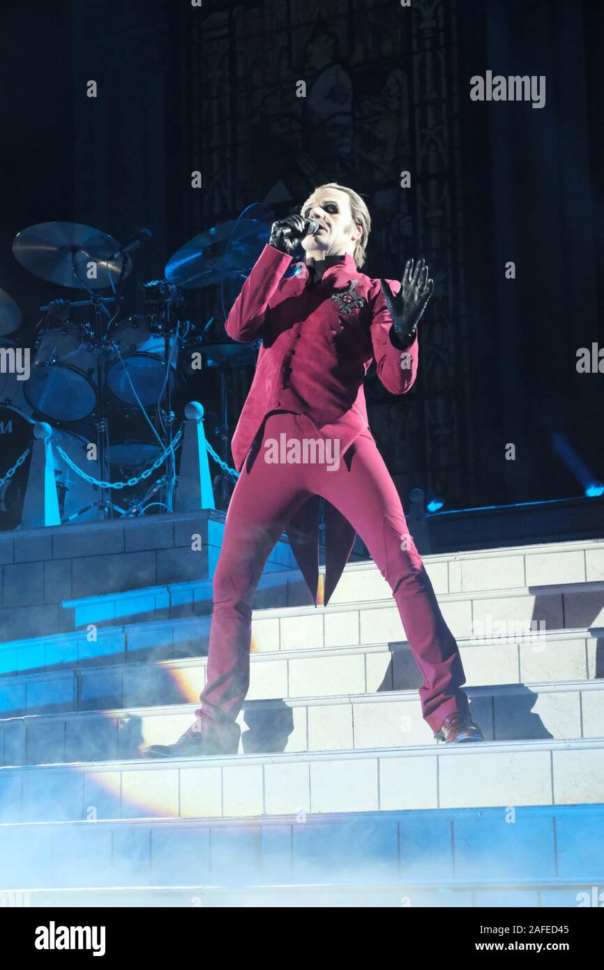 Zurich, Schweiz. 14th Dec, 2019. The Swedish heavy metal band Ghost on ...