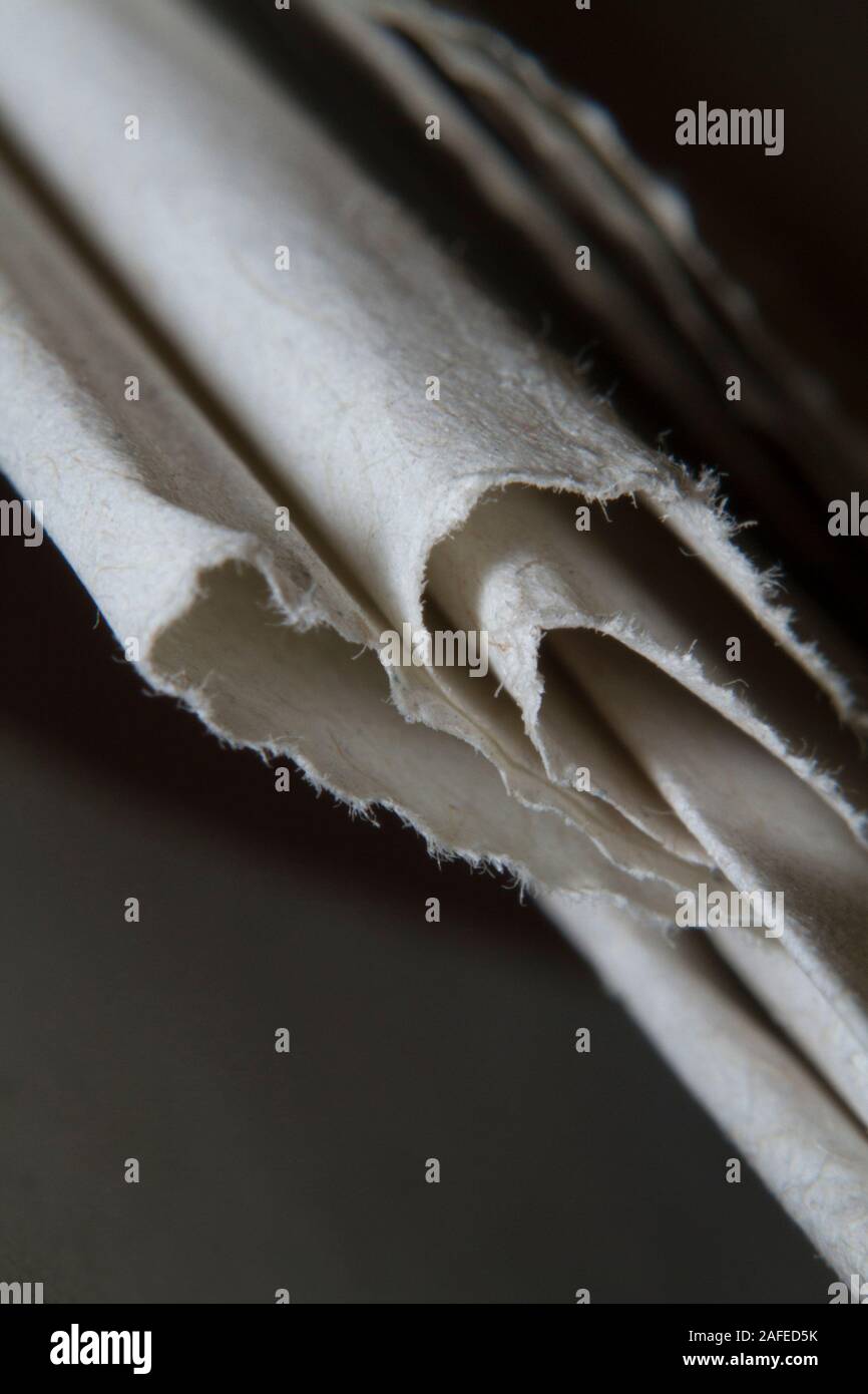 Macro shots folded a newspaper closeup picture Stock Photo - Alamy