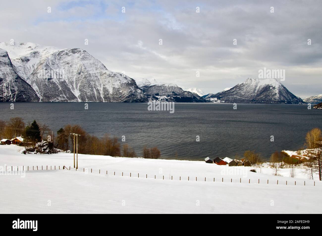 Winter scenery from Storfjorden, Möre & Romsdal, Norway Stock Photo - Alamy