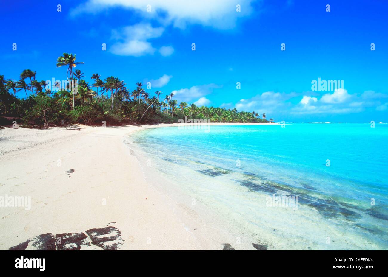 Aitutaki Lagoon, Cook Island in the south Pacific Ocean Stock Photo - Alamy