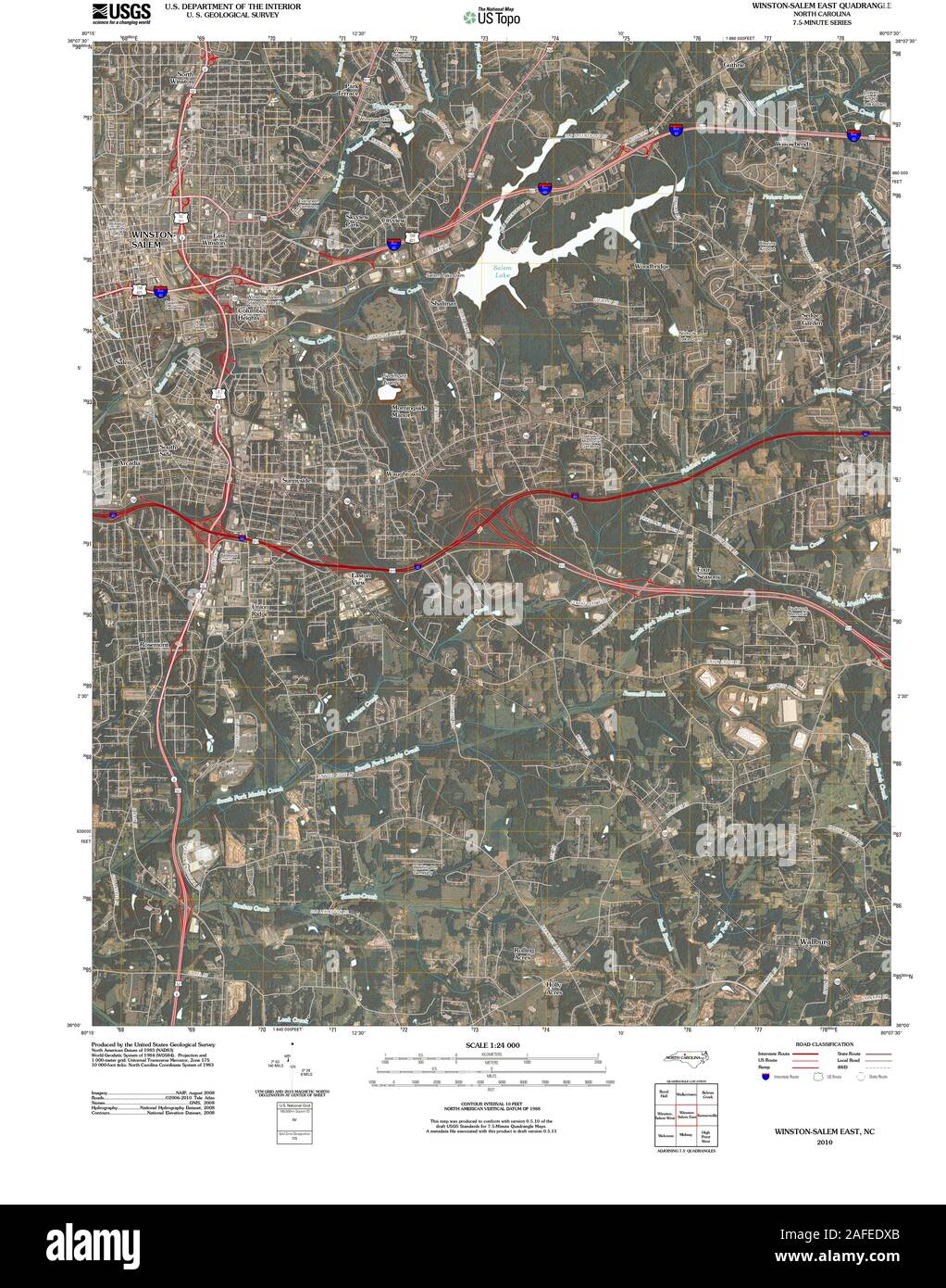Map of winston salem hi-res stock photography and images - Alamy