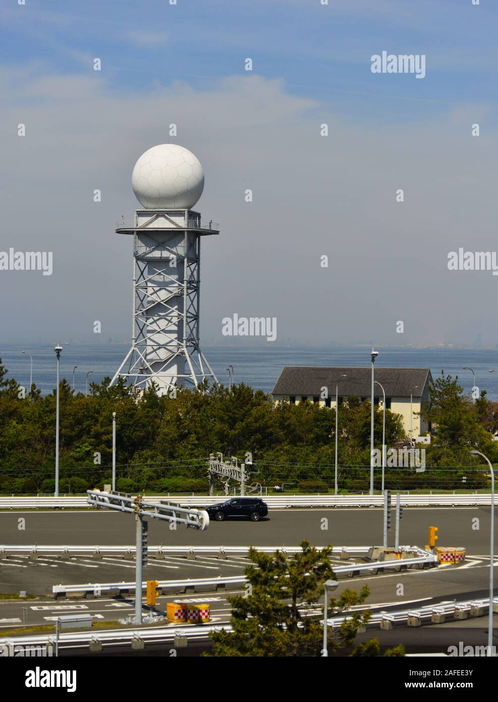 Osaka, Japan - Apr 18, 2019. Air Traffic Control (ATC) Tower of Kansai ...
