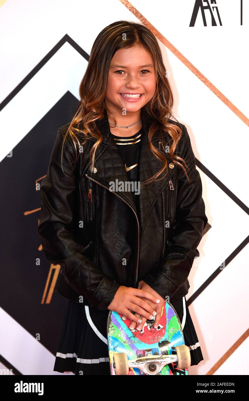 Sky Brown arriving for the BBC sports Personality of the year 2019 at ...