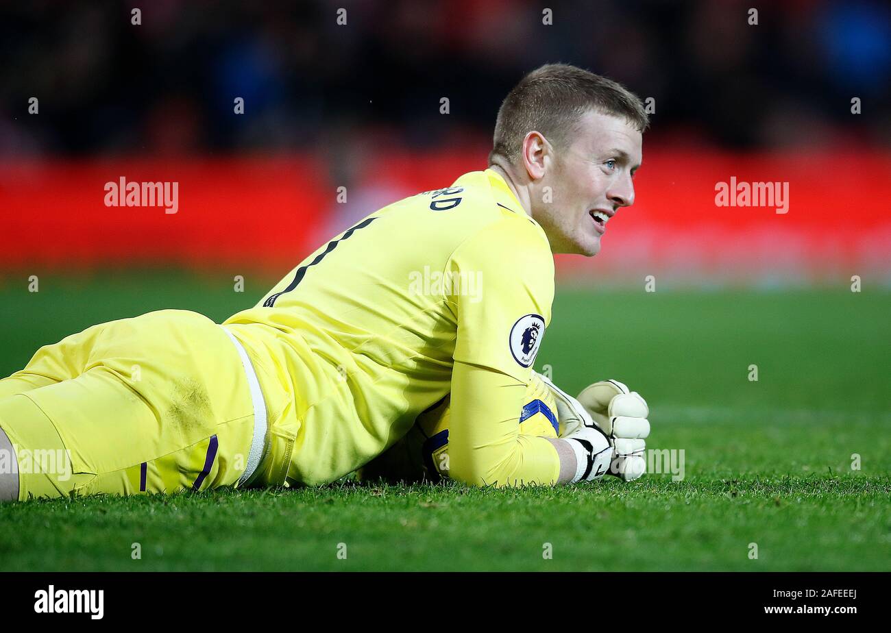Everton goalkeeper Jordan Pickford during the Premier League match at ...