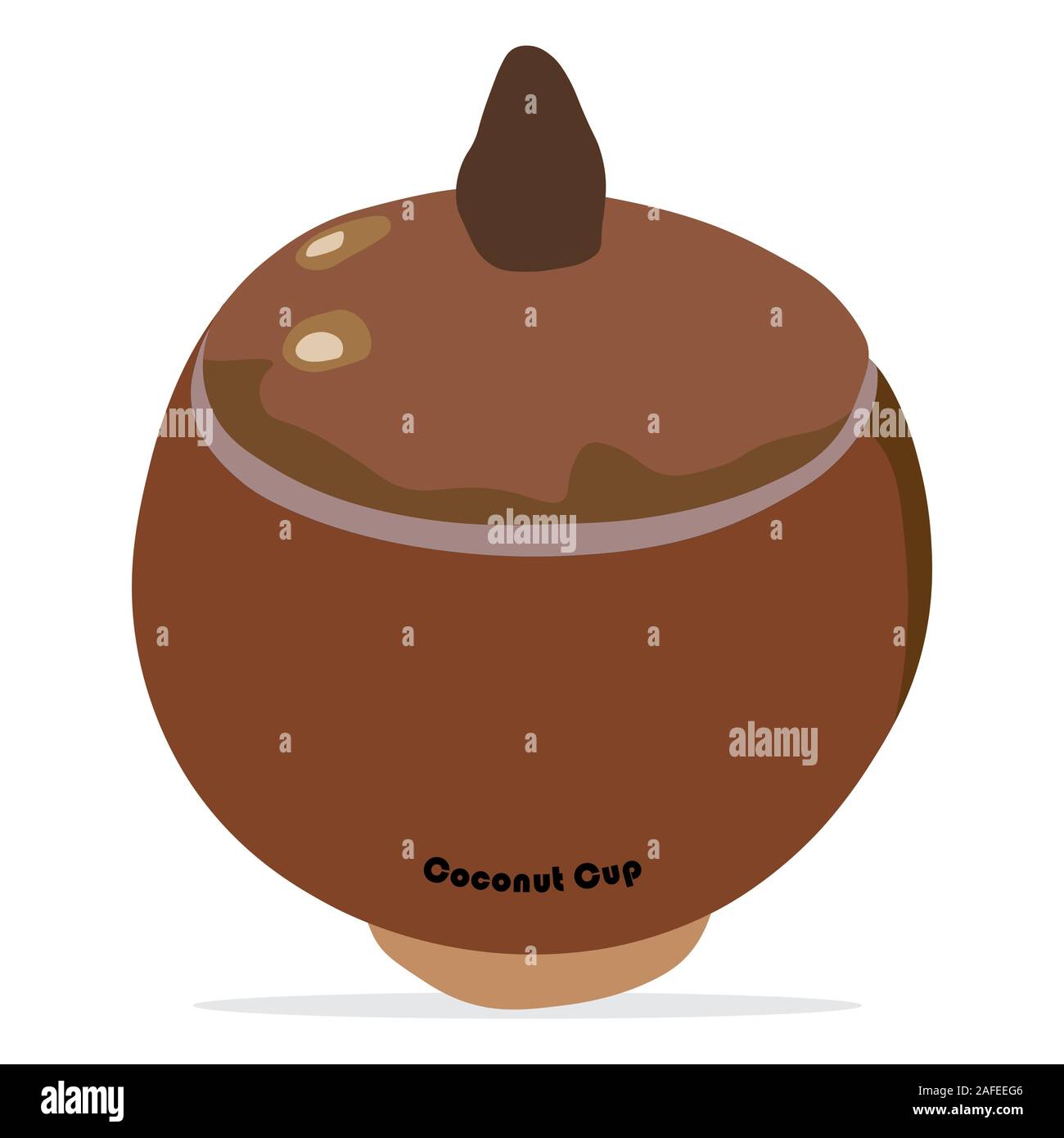 Coconut cup Stock Vector Images - Alamy