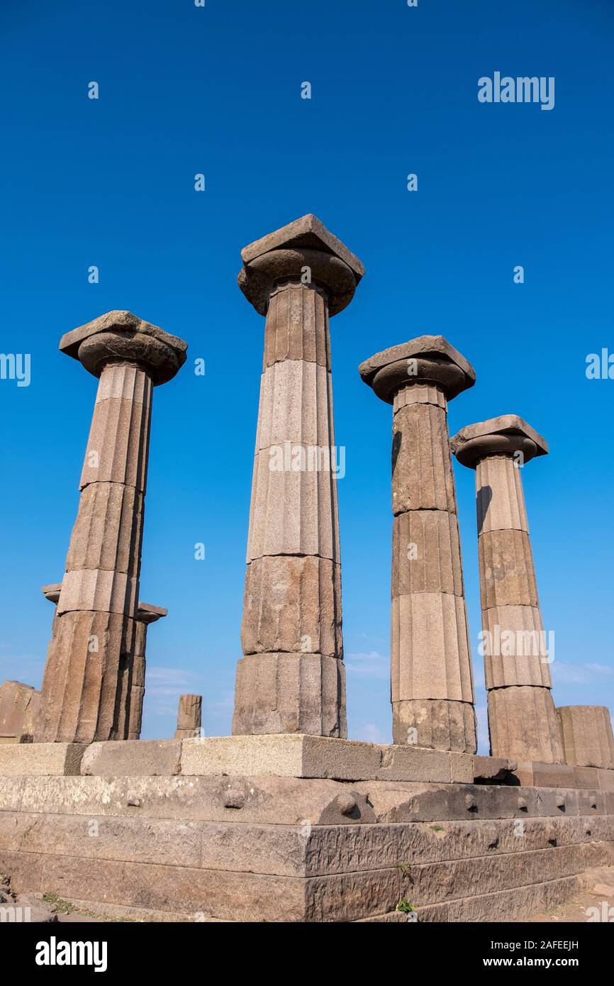 Temple of Athena, Behramkale, Canakkale, Turkey Stock Photo - Alamy