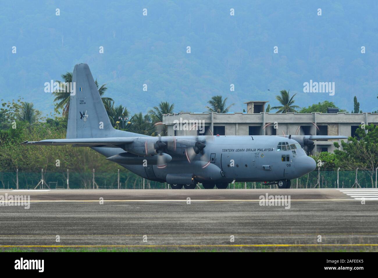 Langkawi, Malaysia - Mar 31, 2019. Lockheed C-130H Hercules Royal ...