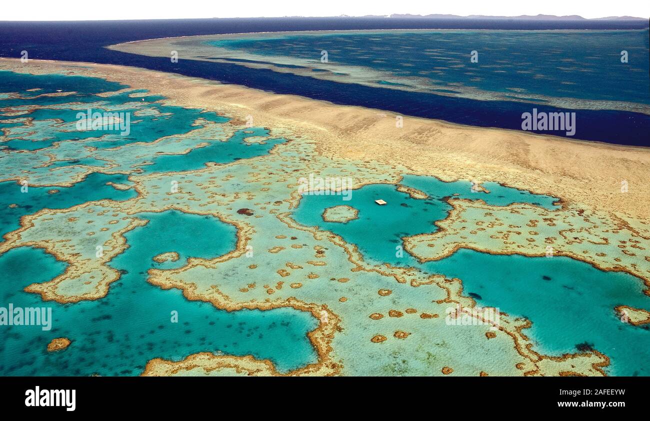 Hardy- and Hook Reef off the Whitsundaays Islands in the central Great ...