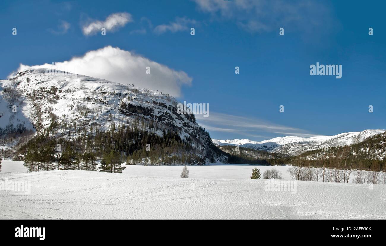 Winter landscape from Setesdal, southern Norway Stock Photo - Alamy