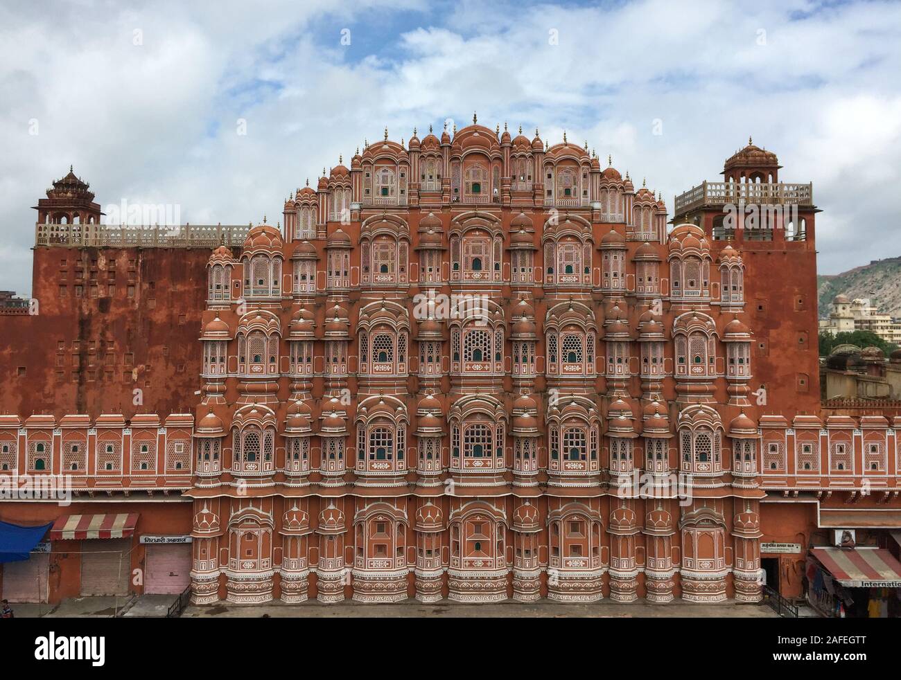 Jaipur, India - Oct 4, 2018: Facade of Hawa Mahal (Wind Palace) in ...