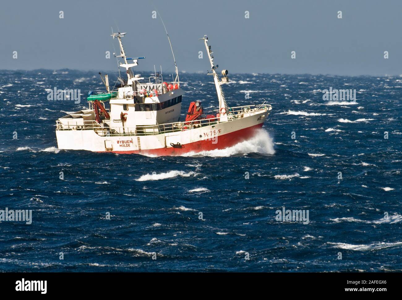 The Norwegian trawler "Öybuen" heading home to Molde and photographed ...
