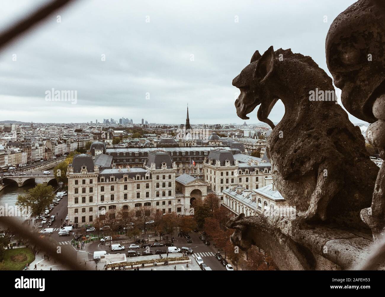 Chimera (Gargoyle) of the Cathedral of Notre Dame de Paris (France ...