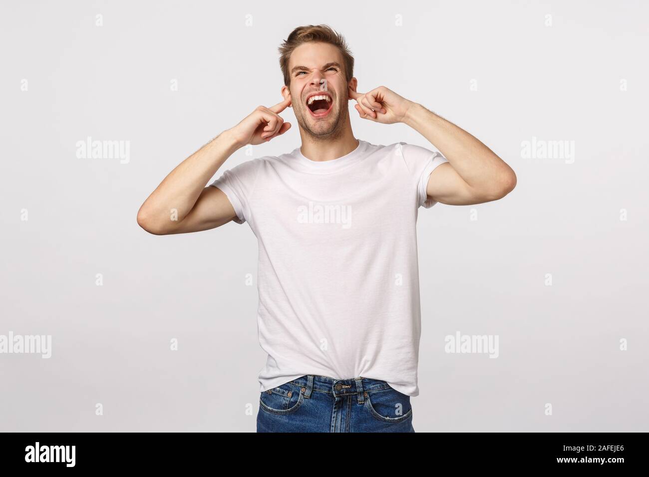 Have some tolerance. Pissed, annoyed and angry aggressive blond guy ...