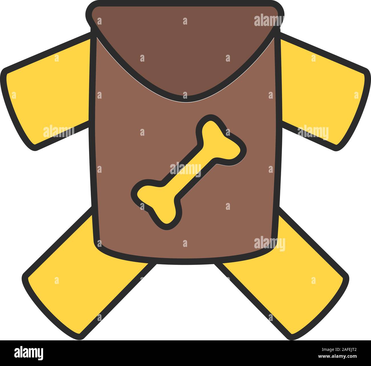 Pet's clothes color icon. Dog apparel. Isolated vector illustration ...