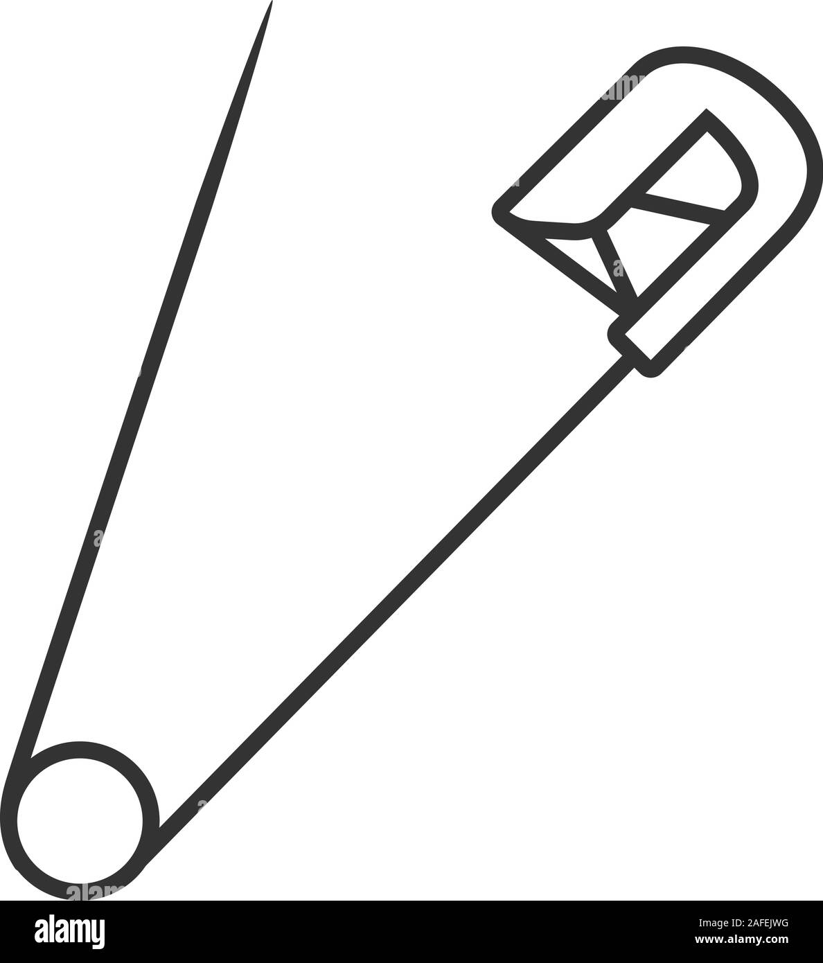 Safety pin linear icon. Thin line illustration. Contour symbol. Vector ...