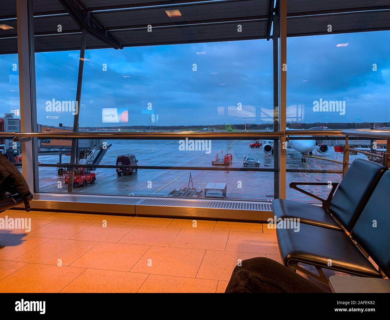 Amsterdam, Netherlands, December 9, 2019: Amsterdam Airport waiting for ...