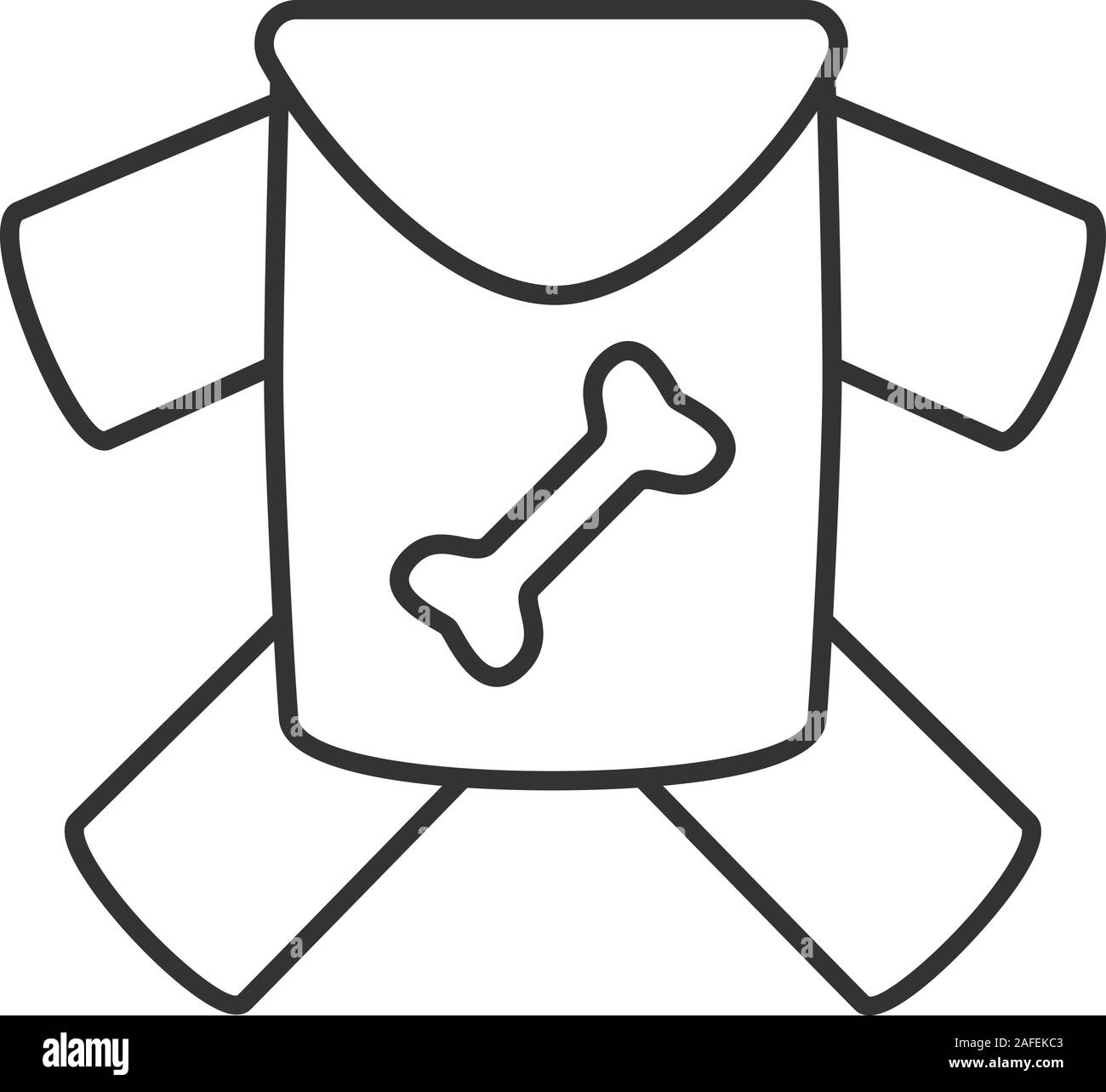 Pet's clothes linear icon. Thin line illustration. Dog apparel. Contour ...