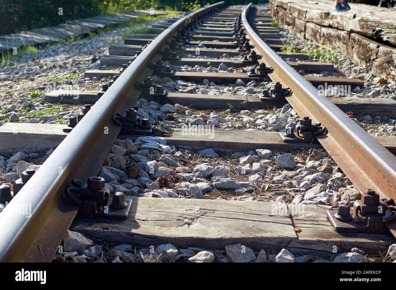 Empty railroad track hi-res stock photography and images - Alamy