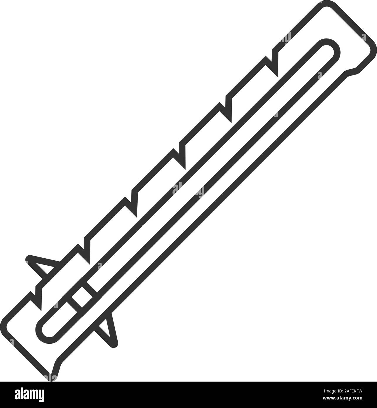 Sewing Gauge Linear Icon Thin Line Illustration Ruler Contour Symbol Vector Isolated Outline