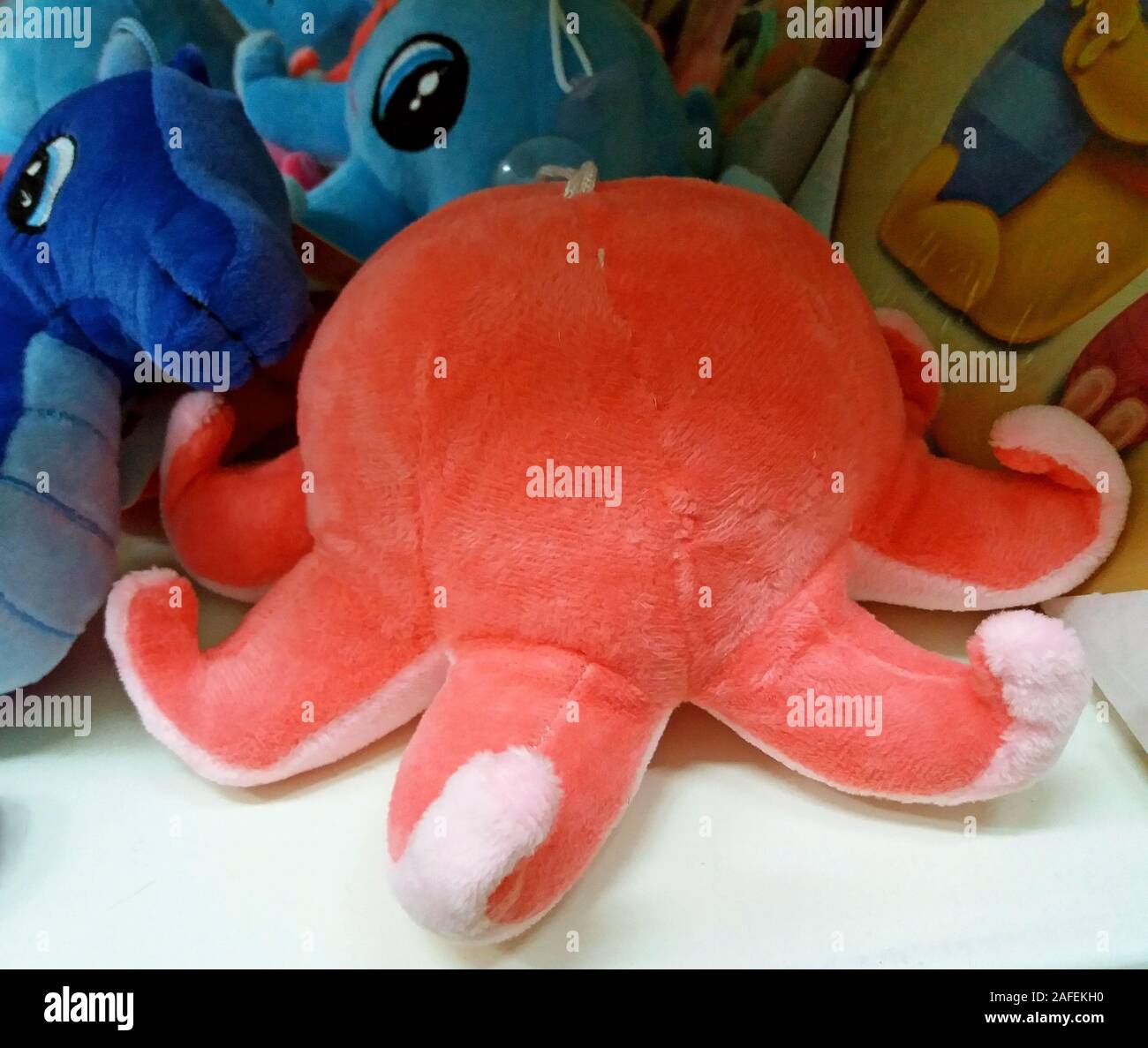 Greek souvenir octopus plush toy, mediteranean souvenir Stock Photo - Alamy