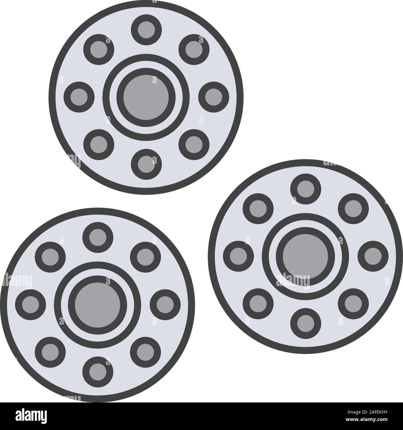 Bobbins color icon. Sewing machine part. Isolated vector illustration ...