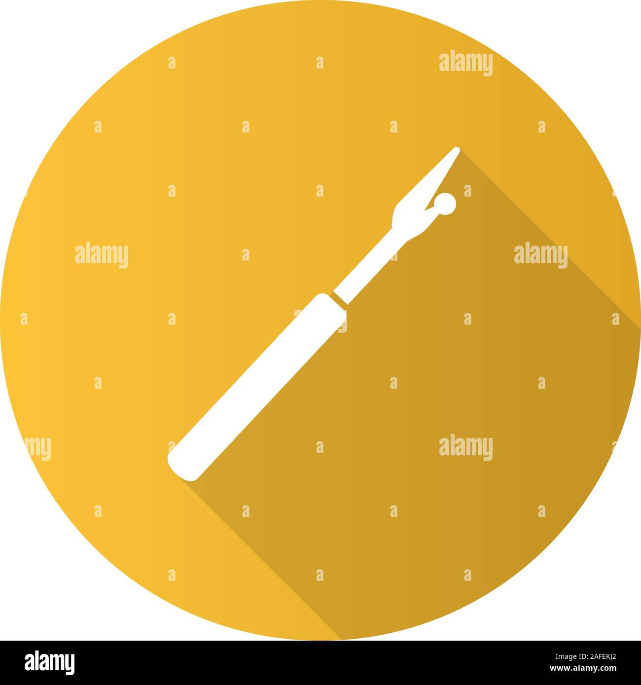 Sewing seam ripper flat design long shadow glyph icon. Stitch unpicking ...