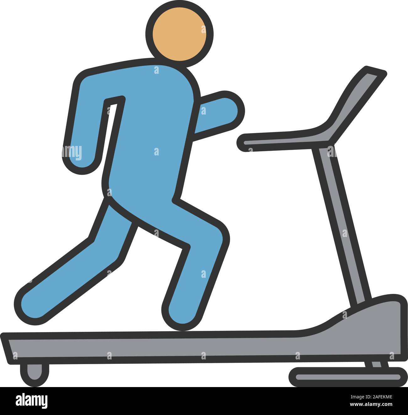 Treadmill color icon. Exercise machine. Isolated vector illustration ...