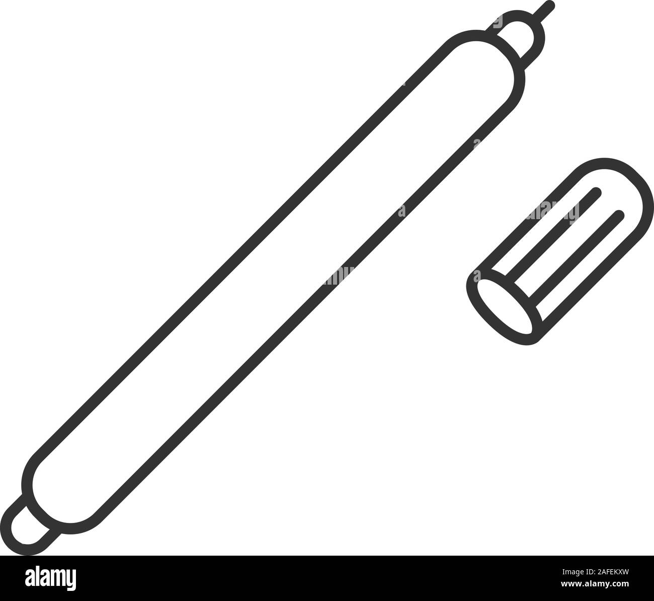 Fabric marker pen linear icon. Thin line illustration. Contour symbol ...