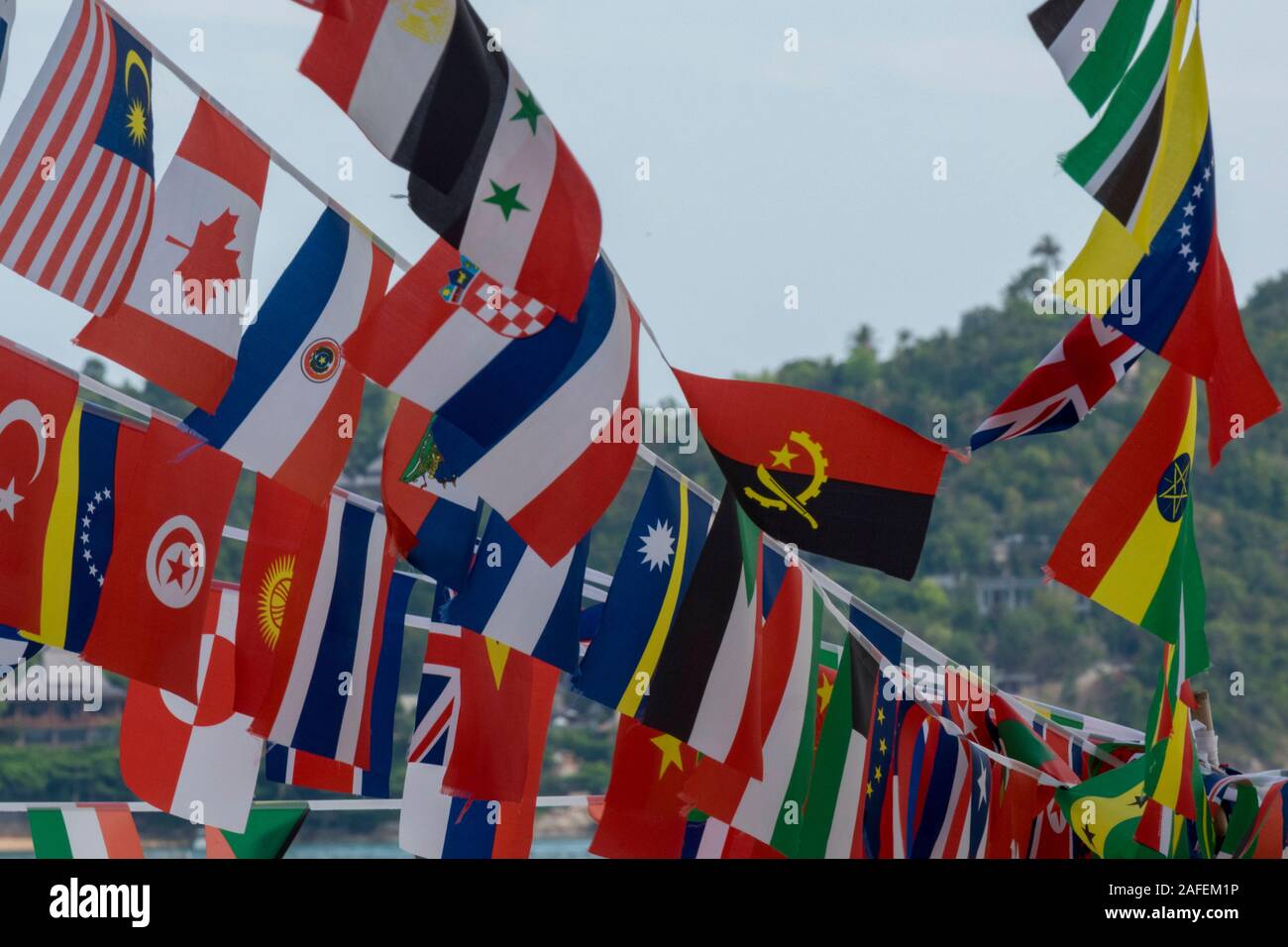 Flags european countries on flying hi-res stock photography and images ...