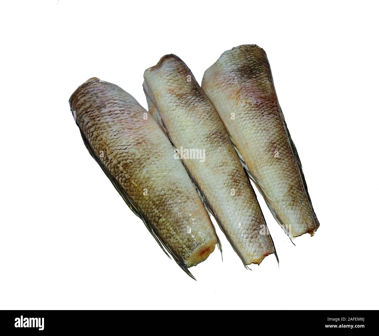 Fresh fish on white background. Without head Stock Photo - Alamy