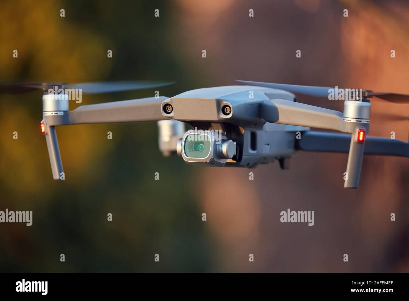 Drone flying outdoors Stock Photo - Alamy