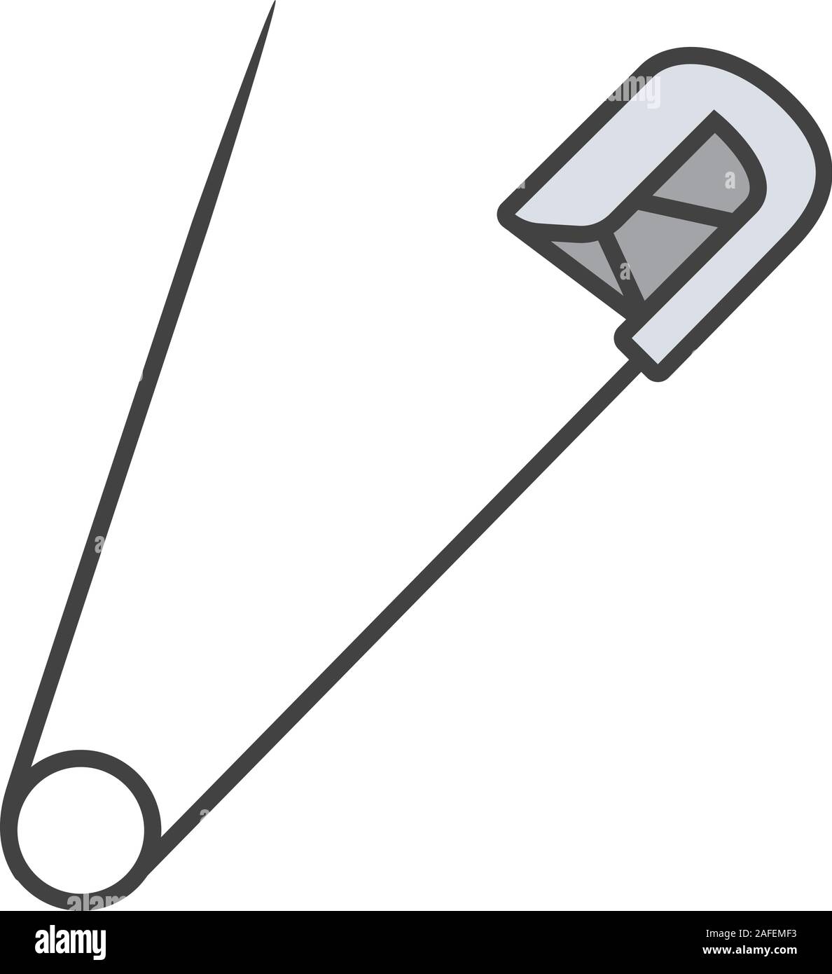 Safety pin color icon. Isolated vector illustration Stock Vector Image ...