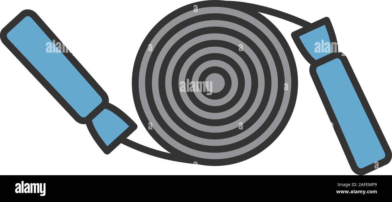 Jump rope color icon. Skipping rope. Isolated vector illustration Stock ...